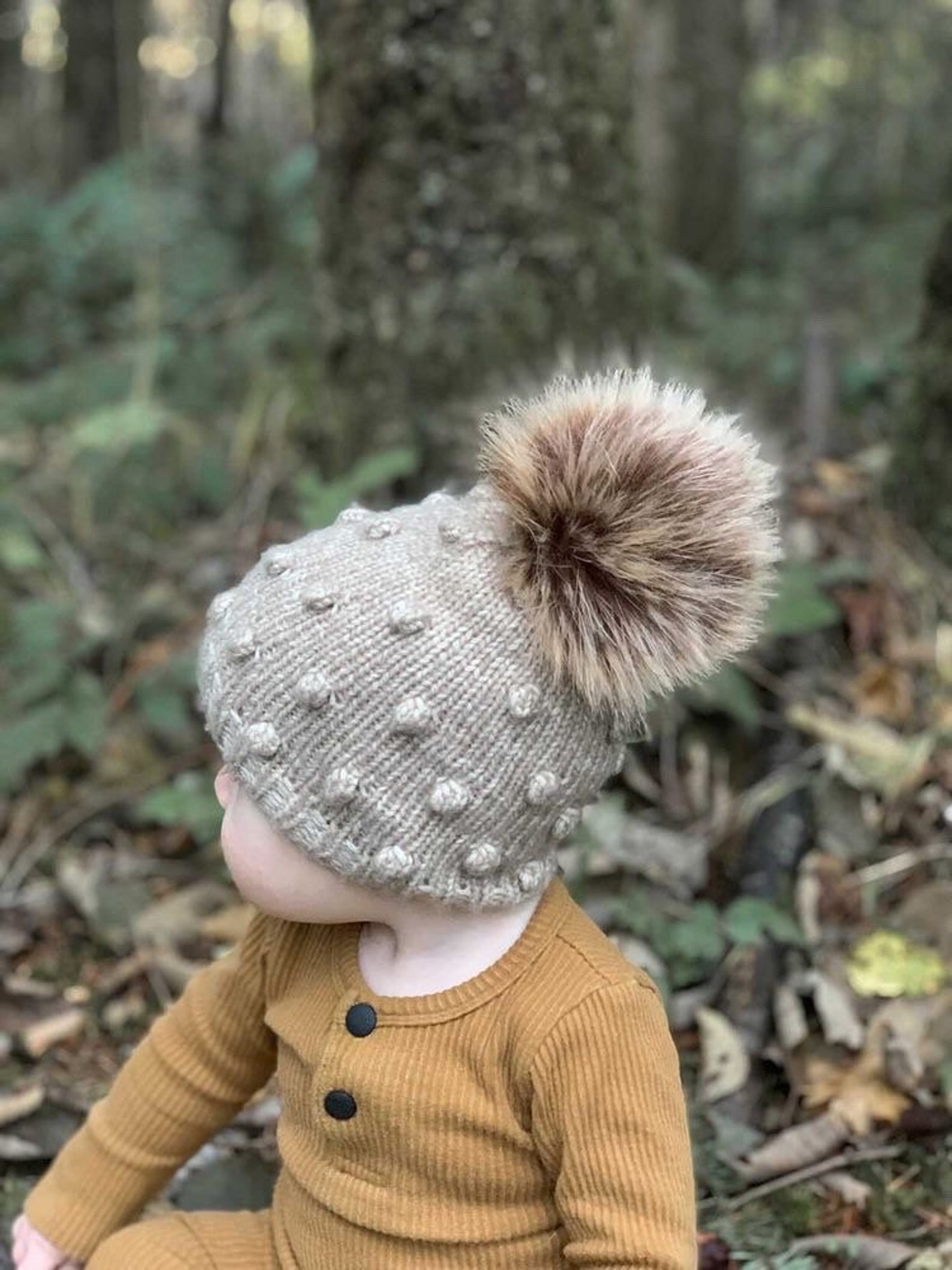 Knitting Baby Hat Pattern • KUUKIVET • Child Bobble Hat Toque Beanie ...