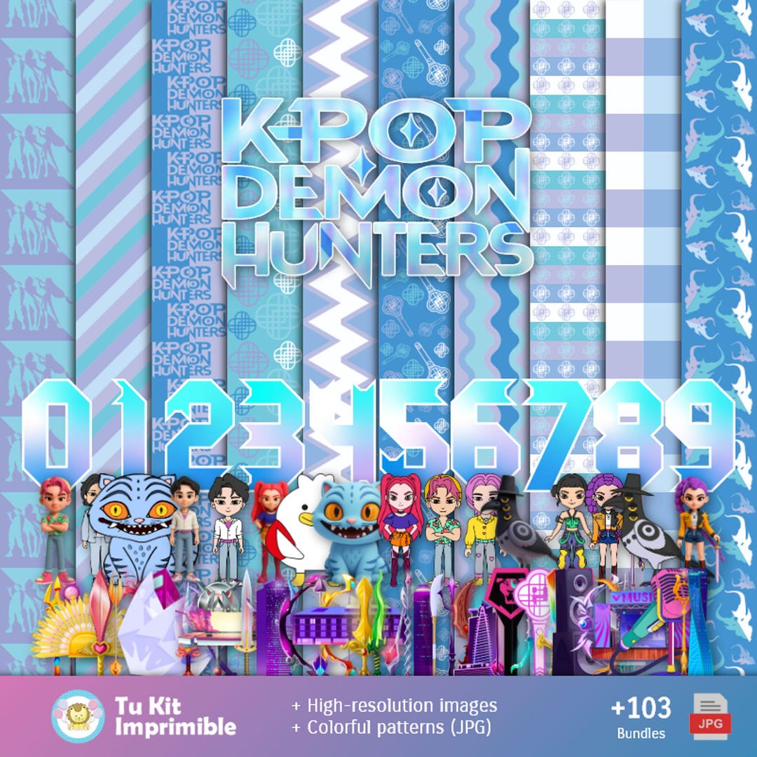 KPOP Demon Hunters Digital Papers - Seamless Patterns & Textures ...