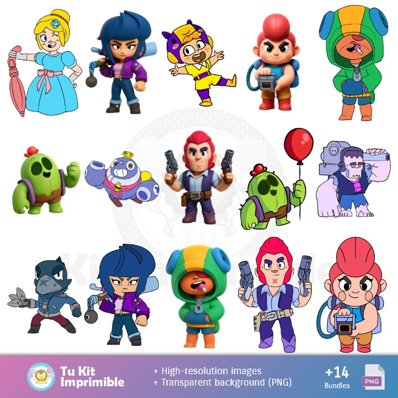 Brawl Stars Digital Papers - Patterns and Textures Kit – Scrapbooking ...