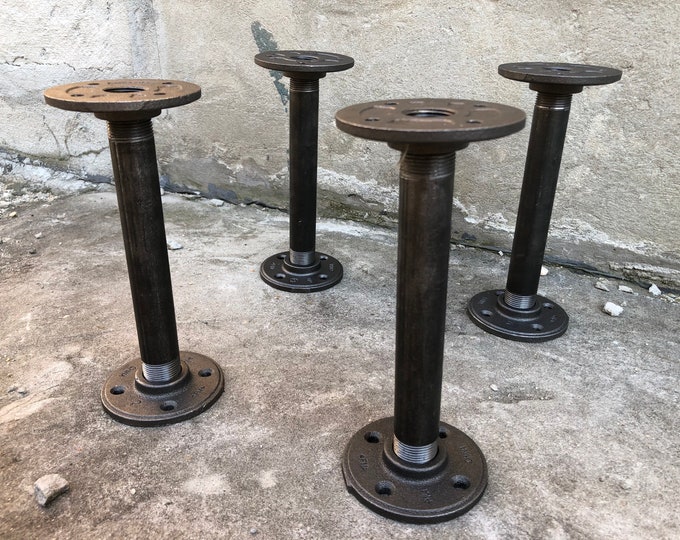 Lot of (4) DIY Industrial Pipe Table Legs,perfect for Coffee,metal ...