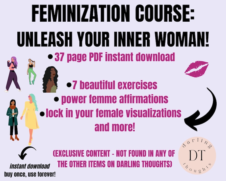Feminization Visualization Course. UNLEASH Your INNER WOMAN. Self Study ...