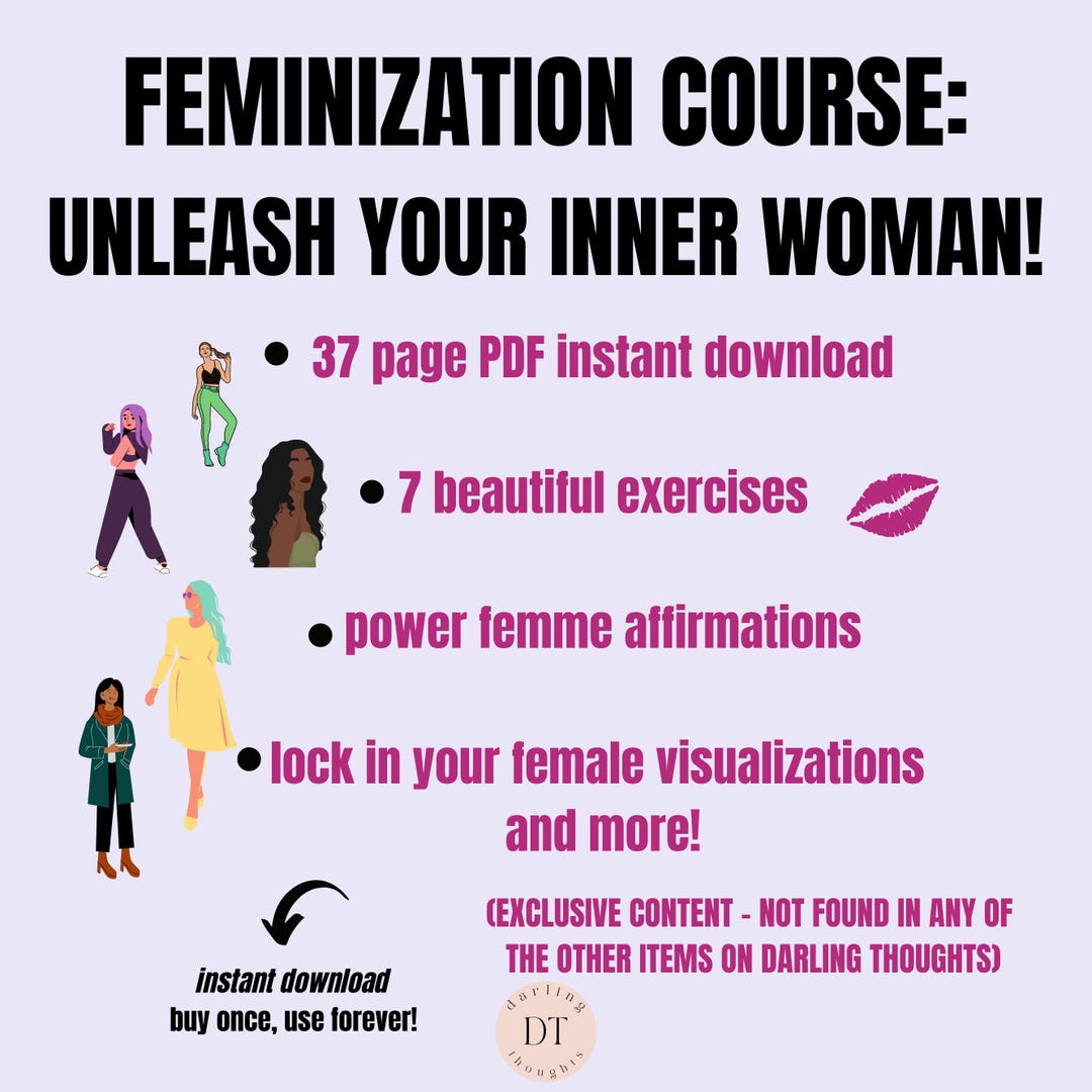 Feminization Visualization Course. UNLEASH Your INNER WOMAN. Self Study ...