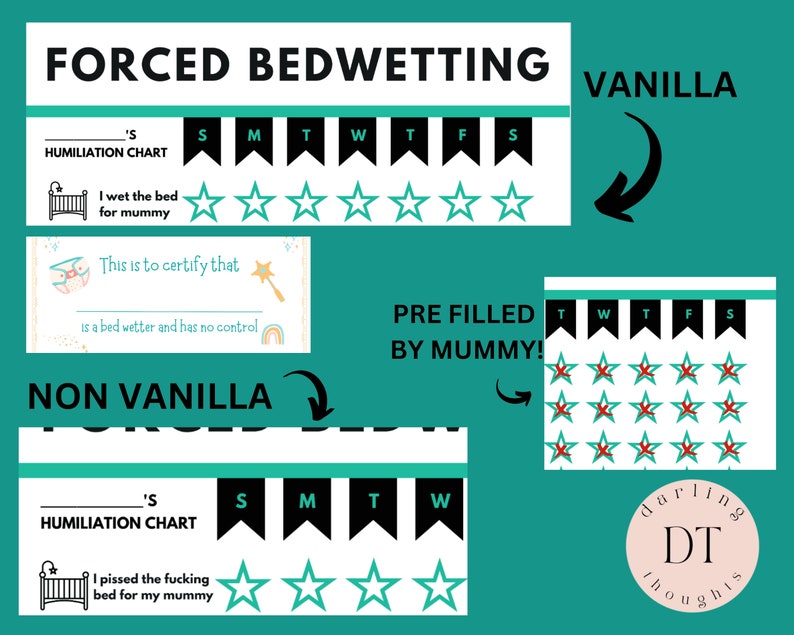 ABDL Forced Bedwetting Anti Potty Training Humiliation Chart - Etsy Canada