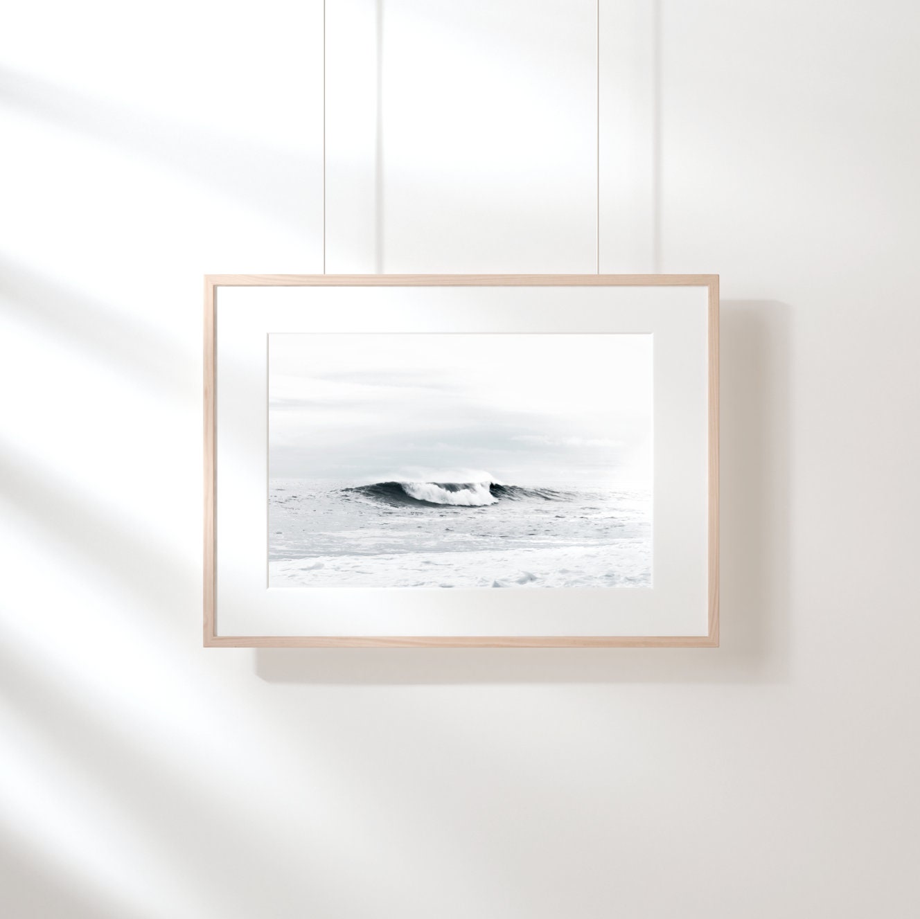 Ocean Wave Printable Poster, Wave Photography Wall Art, Large Blue ...