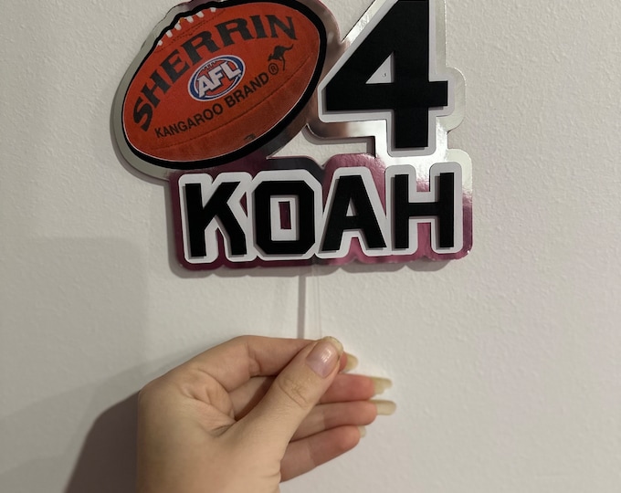 Football Cake Topper | Aussie Rules Party | Football Party ...