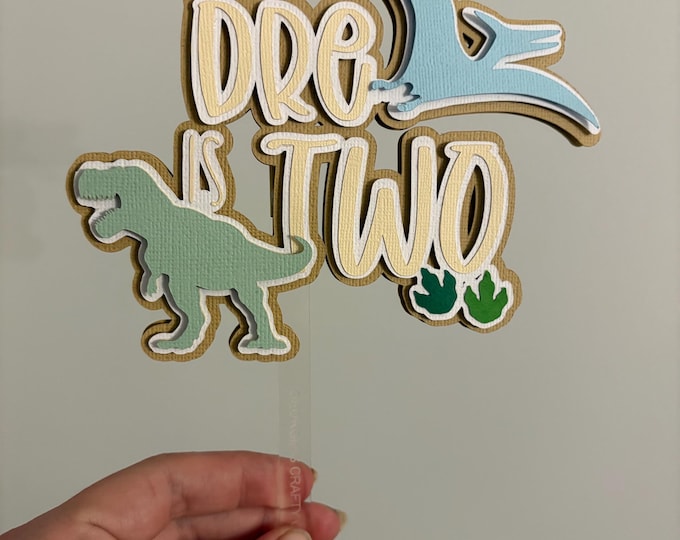 Dinosaur Cake Topper | Dino Cake Topper | Dinosaur Party | Personalised ...