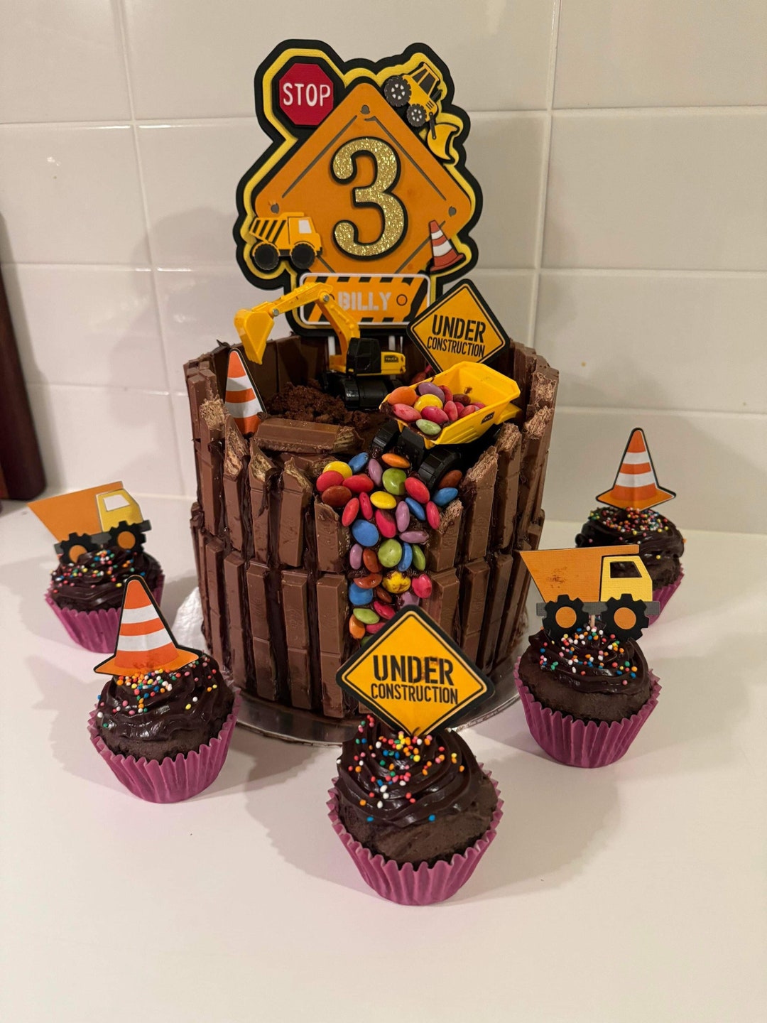 Construction Cake Topper Construction Sign Construction Party ...