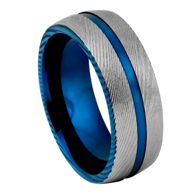 Damascus Steel Ring - Etsy