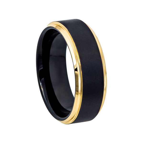 Black Gold Ring - Etsy