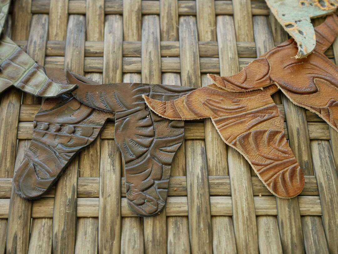 Western Design- Rustic Boho Chic- Leather Cowhead- Cowgirl - Genuine ...