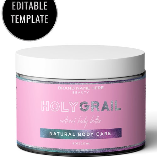 DIY Label Template Editable Body Product Label Wrap Around - Etsy