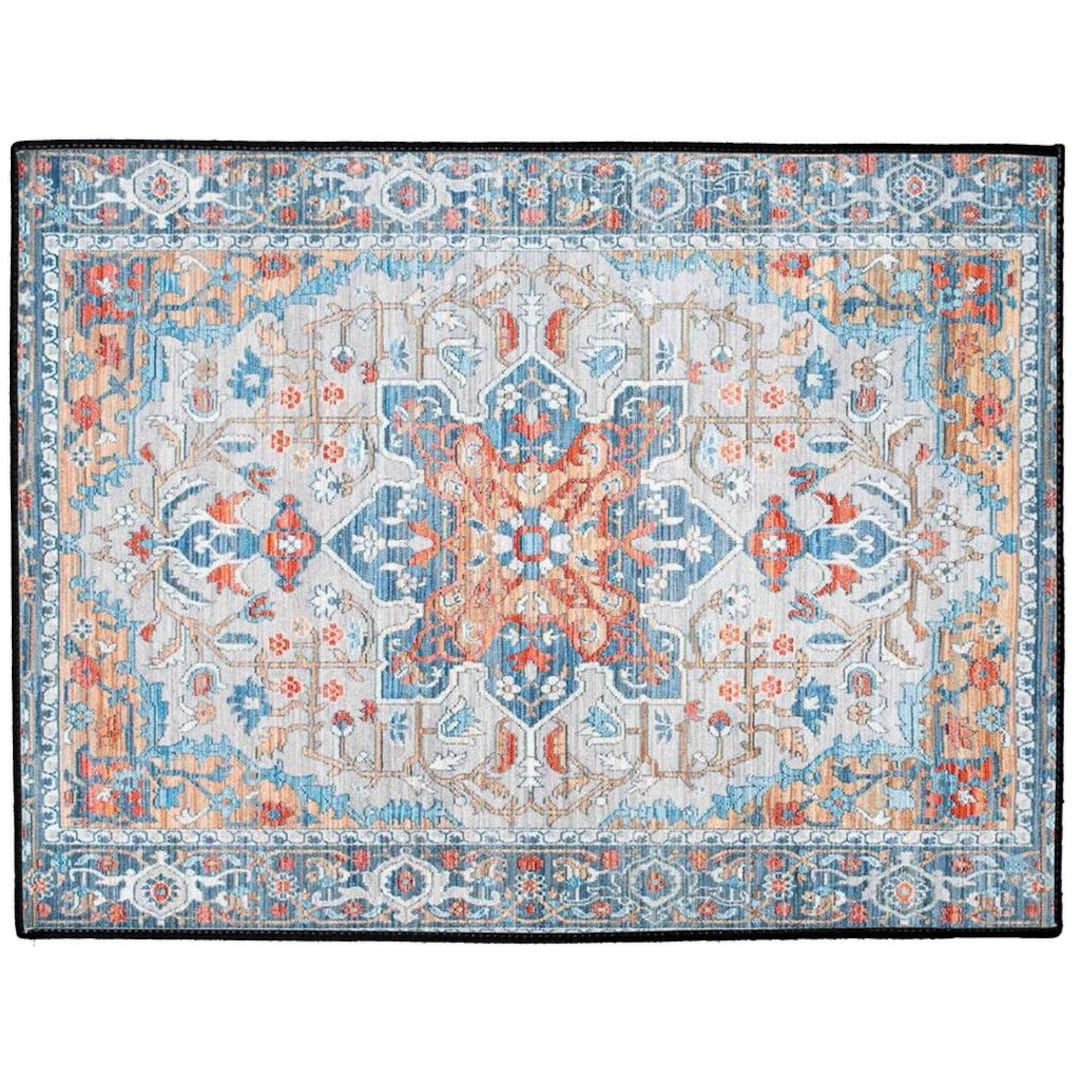 Tabriz Turkish Floor Mat | Waterproof Indoor Outdoor Door Rug | Faded ...