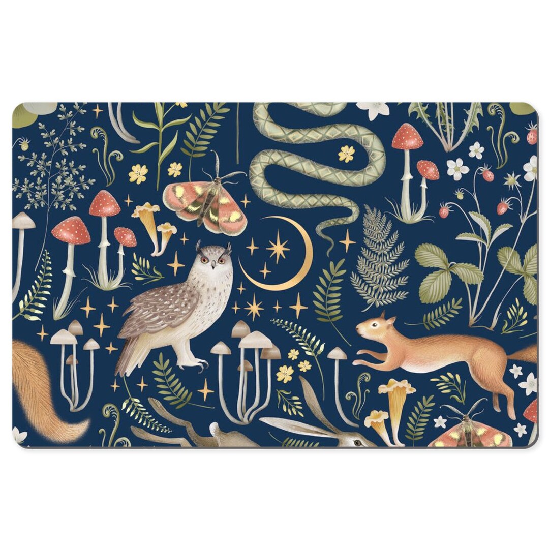 Enchanted Woodland Extra Large Desk Mat | Keyboard Mat Black Forest ...