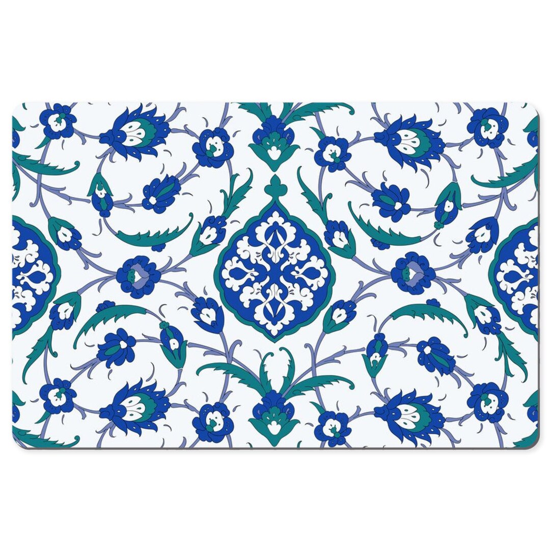 Ottoman Extra Large Desk Mat | Keyboard Mat Arabesque Flowers | Gaming ...