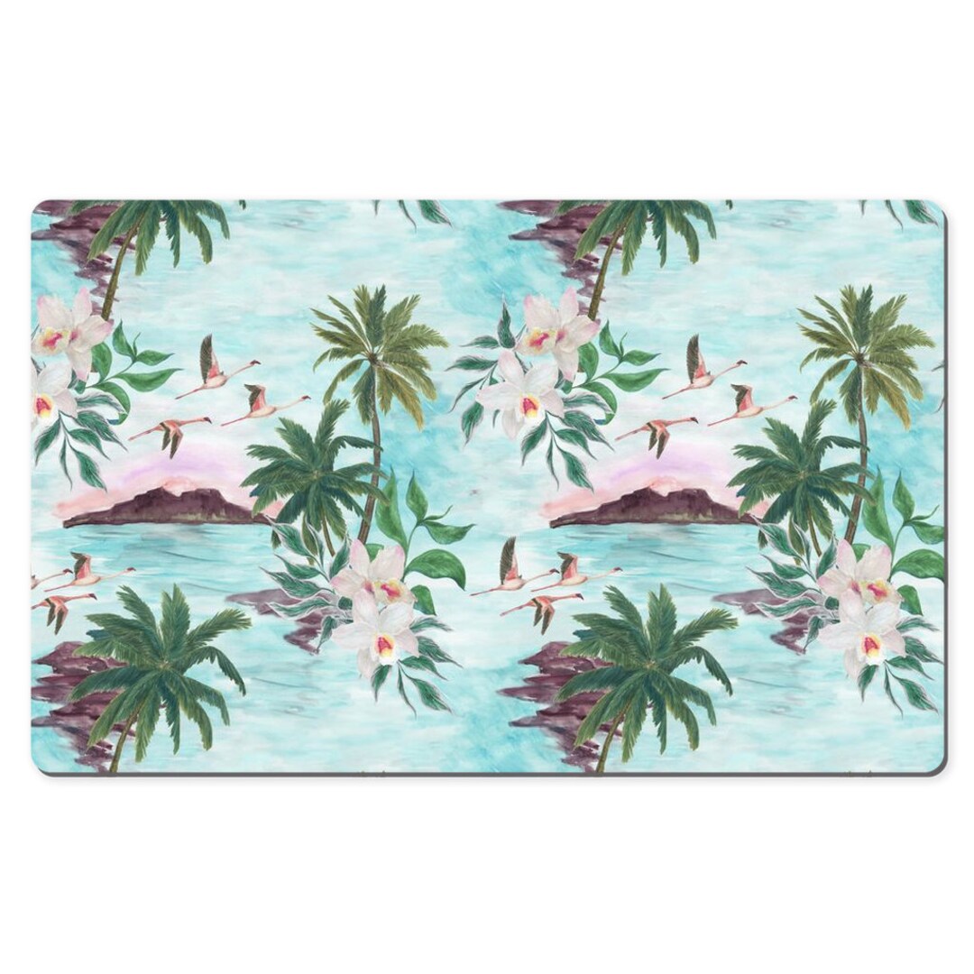 Tropical Islands Extra Large Desk Mat | Keyboard Mat Exotic Palm Trees ...