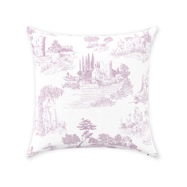 Lilac Toile Lumbar Pillow - Etsy