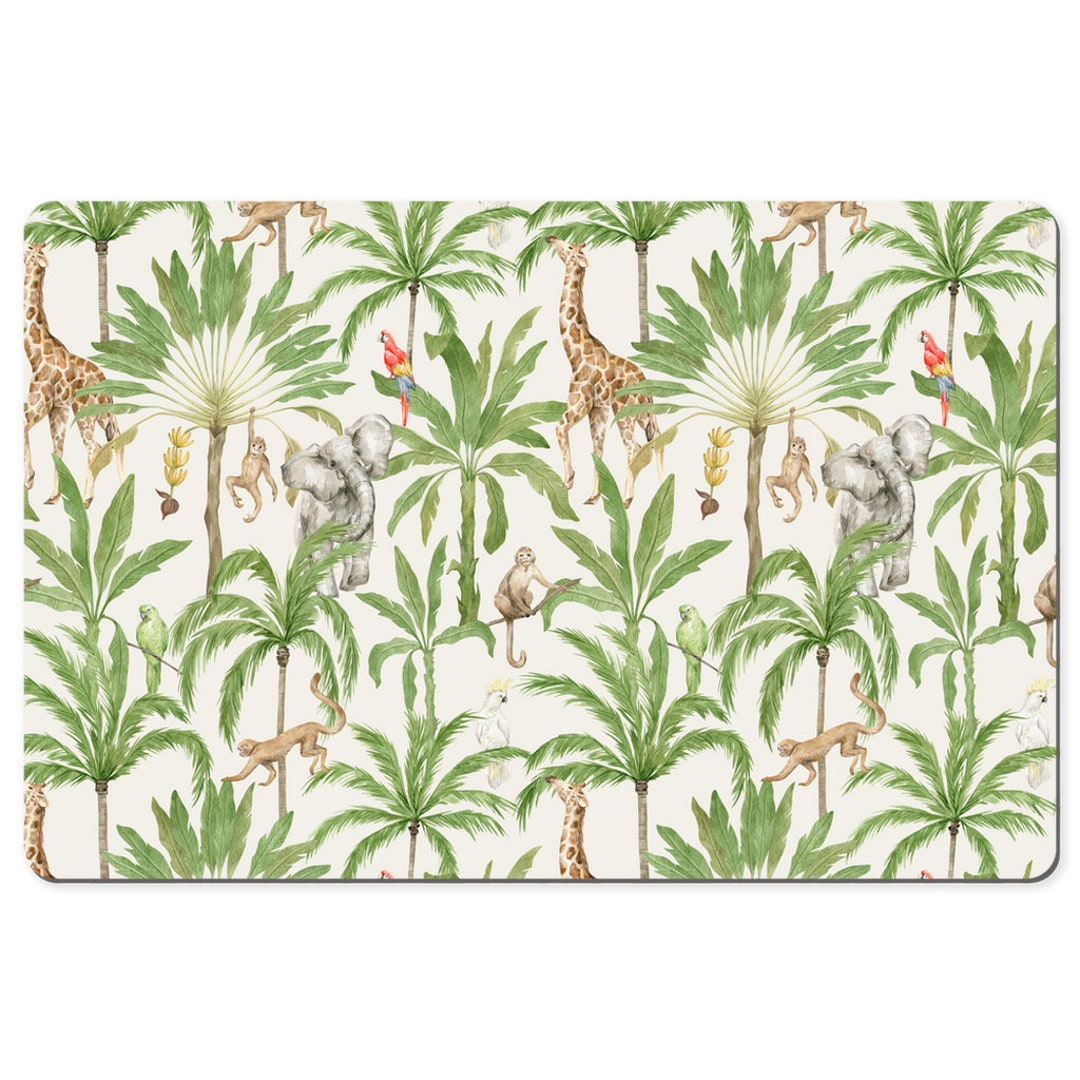 Tropical Jungle Extra Large Desk Mat | Keyboard Mat Monkey Giraffe Palm ...