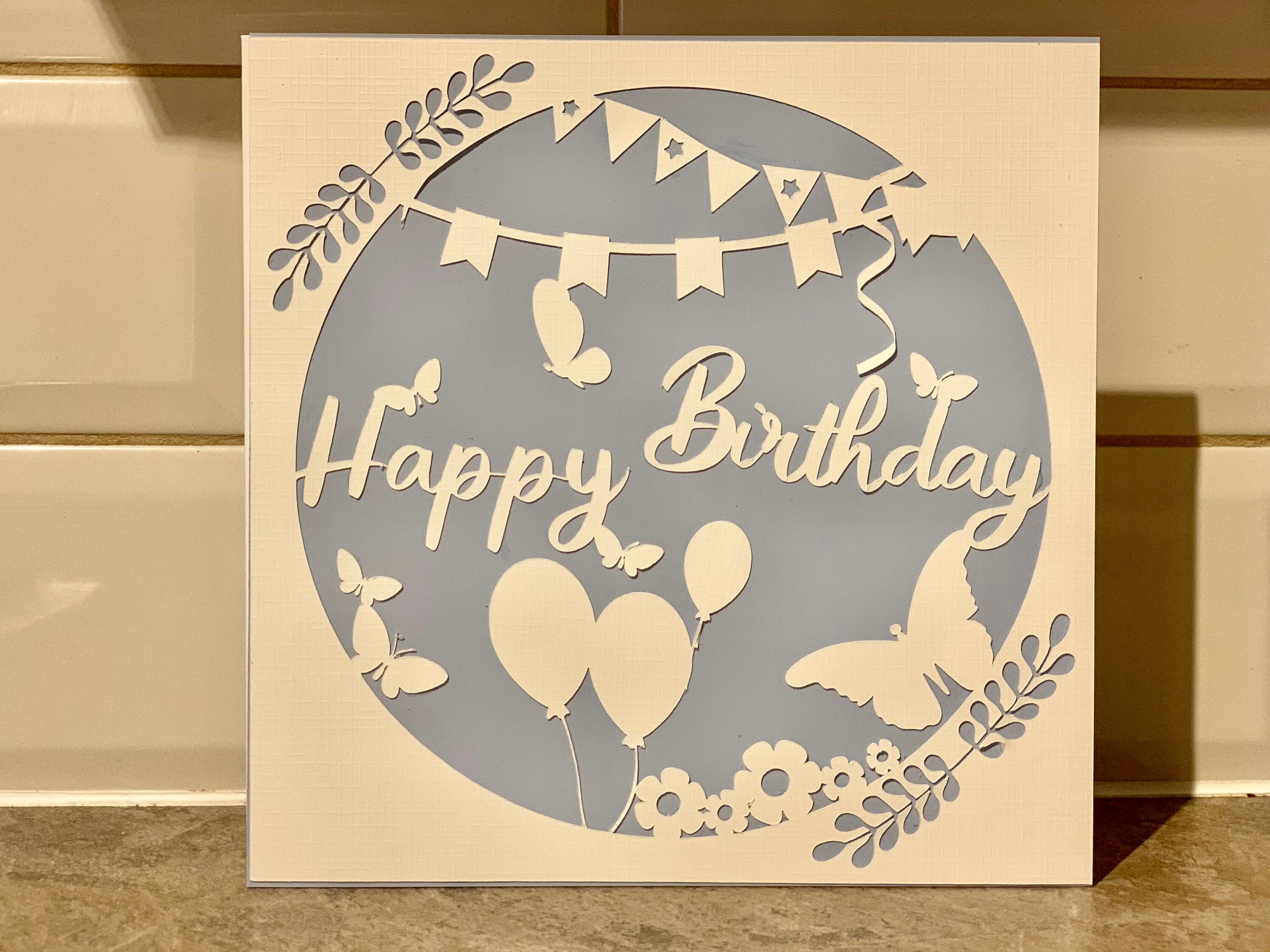 Birthday Card Paper Cut Birthday Card Children's - Etsy UK