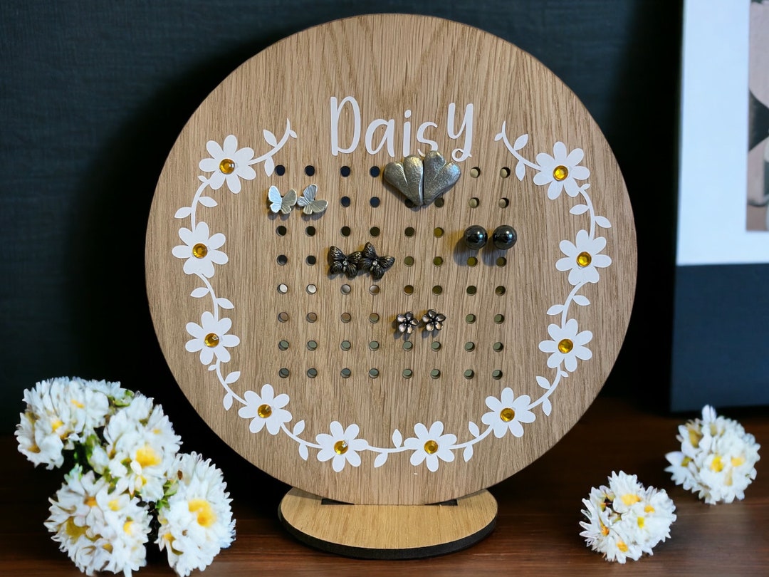 Personalised Earring Holder, Earring Storage, Jewellery Storage ...