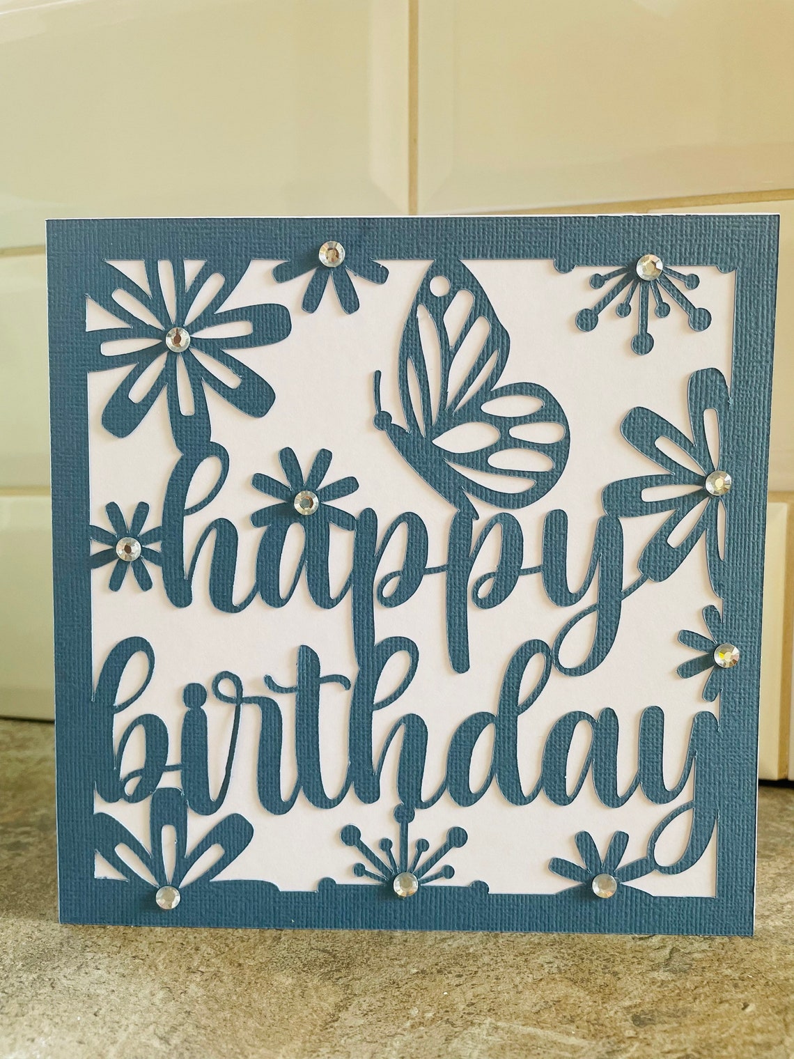 Daisy Birthday Card, Paper Cut Birthday Card, Open Birthday Card ...