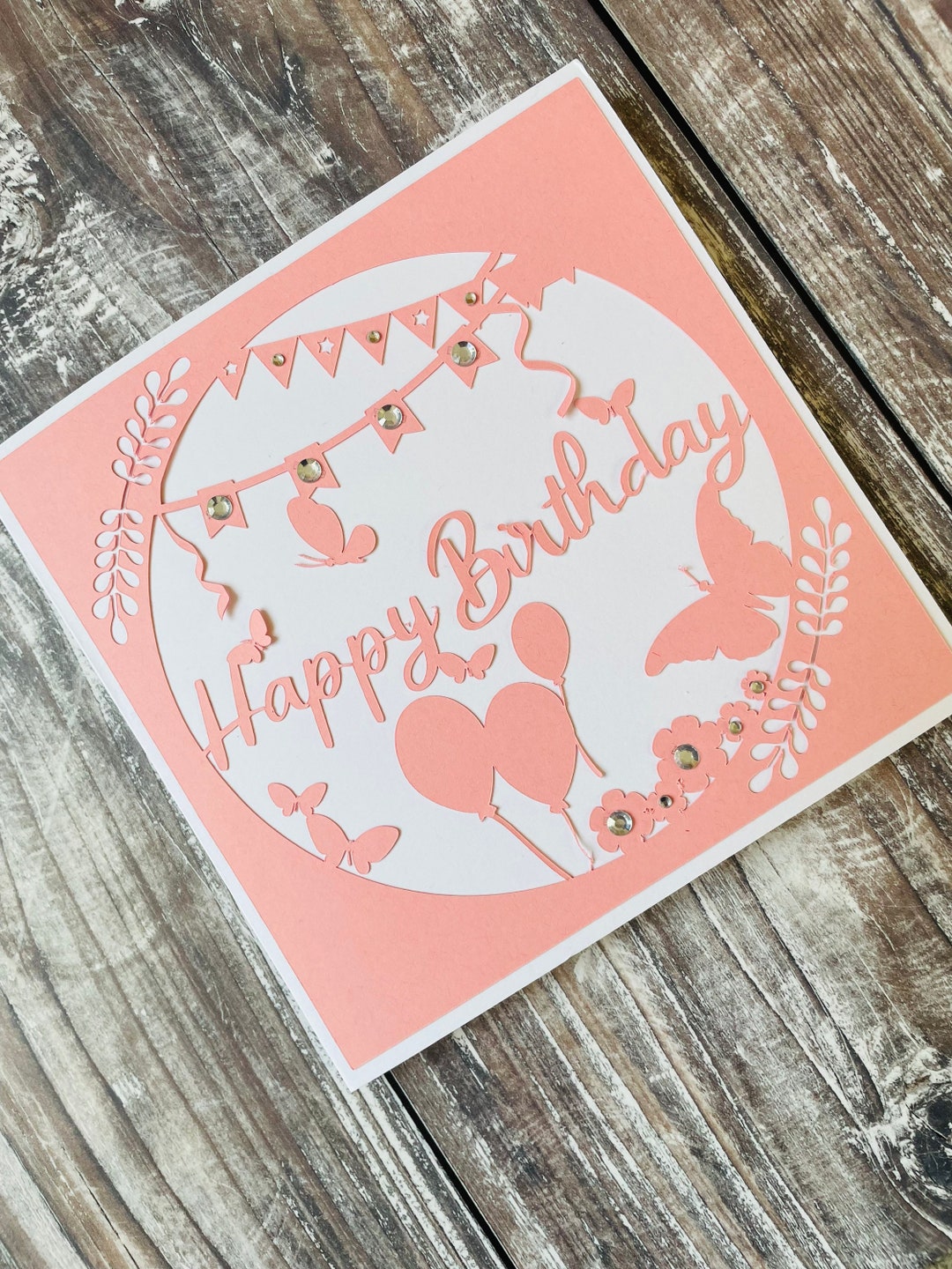 Birthday Card, Paper Cut Birthday Card, Children's Birthday Card, - Etsy