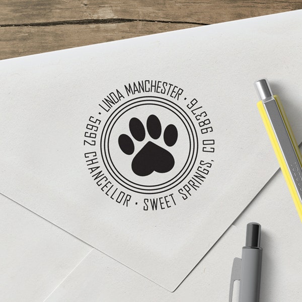Self Inking Paw Print Stamp - Etsy