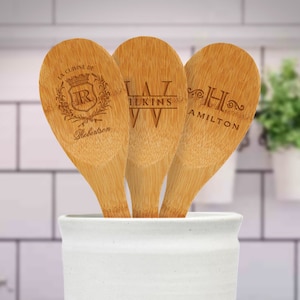 Personalized Engraved Bamboo Spoon - Custom Gift for Mother's Day ...
