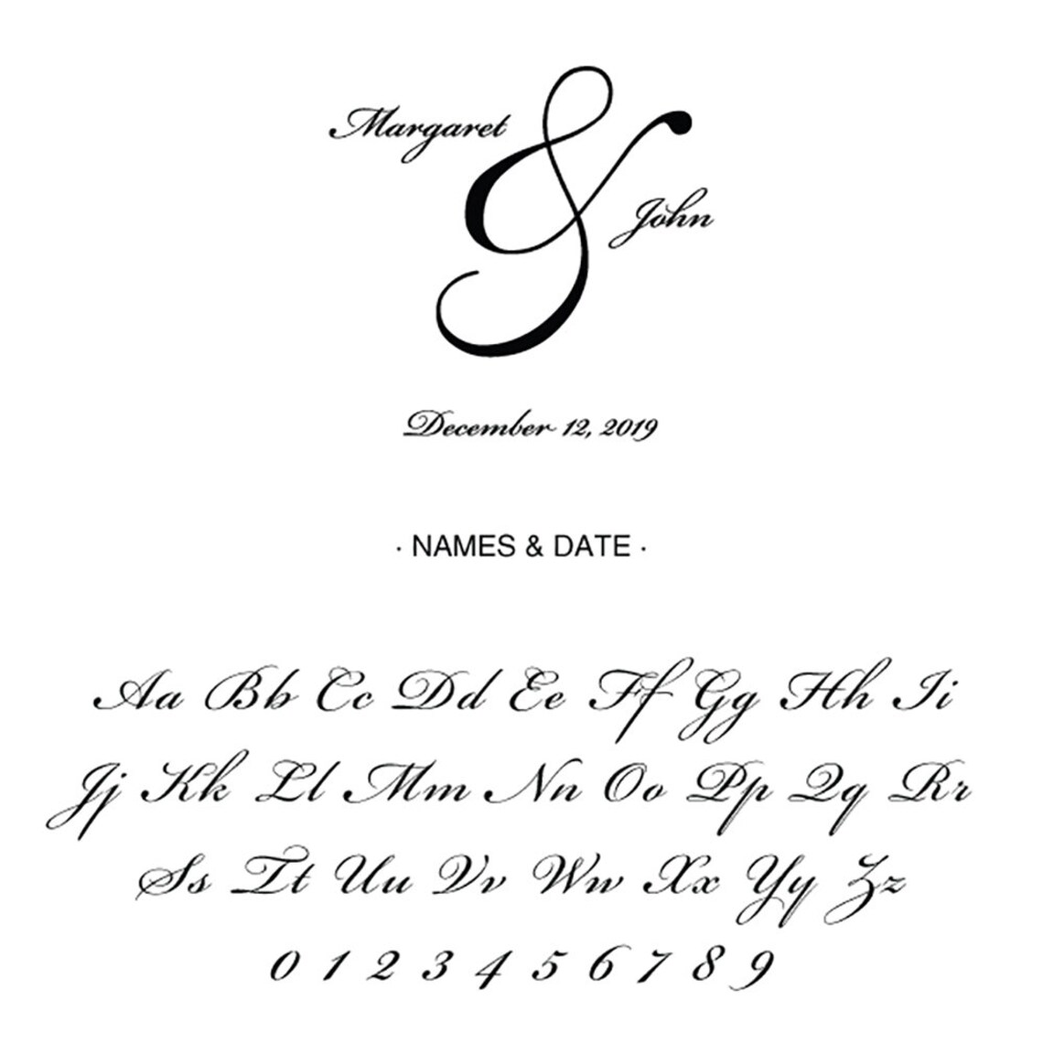 Personalized Script Names Square Wedding Clear Acrylic Cake Topper ...