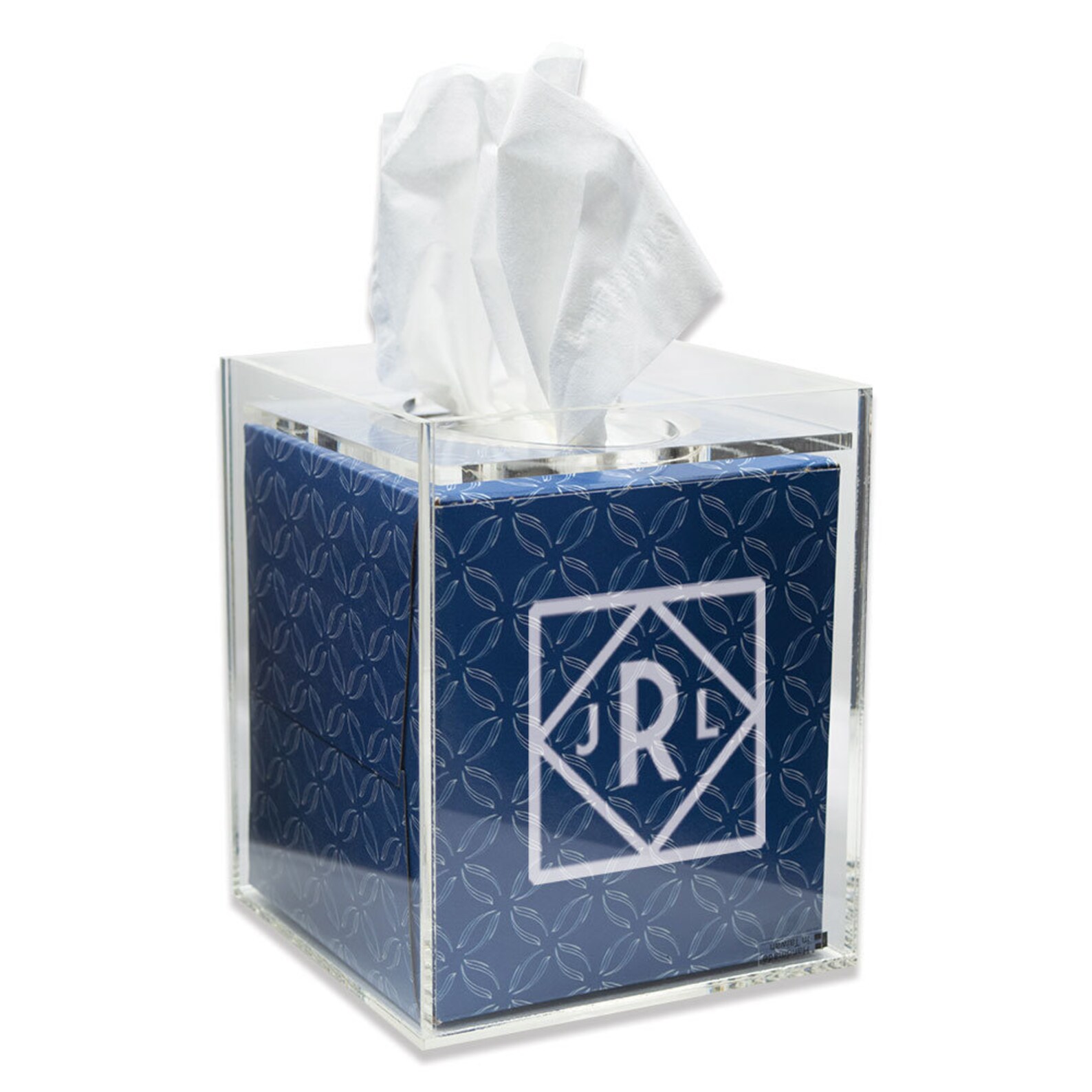 Personalized Engraved Acrylic Tissue Box Holder - Custom Monogram for ...