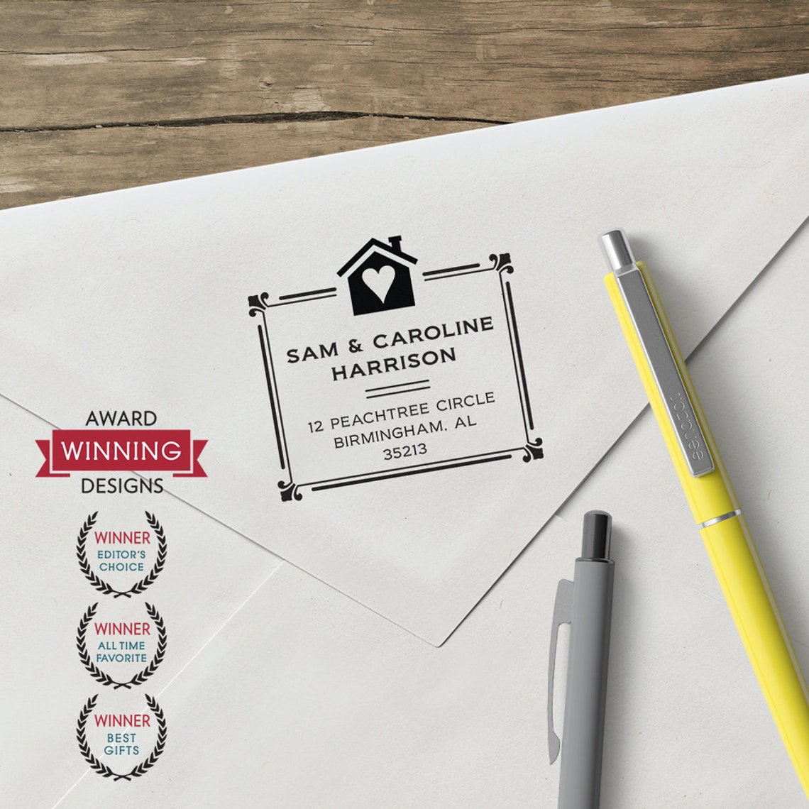 Custom House Address Stamp Design Three Designing Women - Etsy