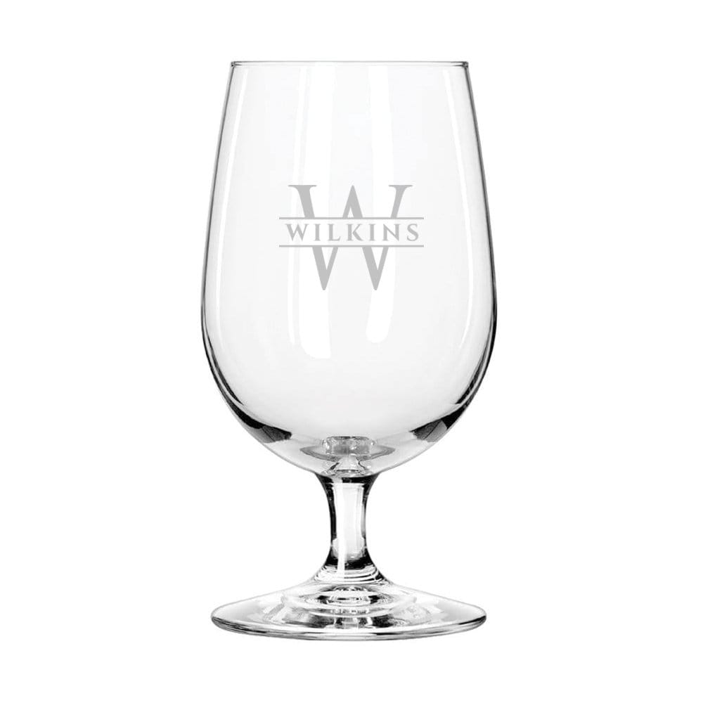 Personalized Engraved Glass Water Goblet Custom Monogram | Etsy