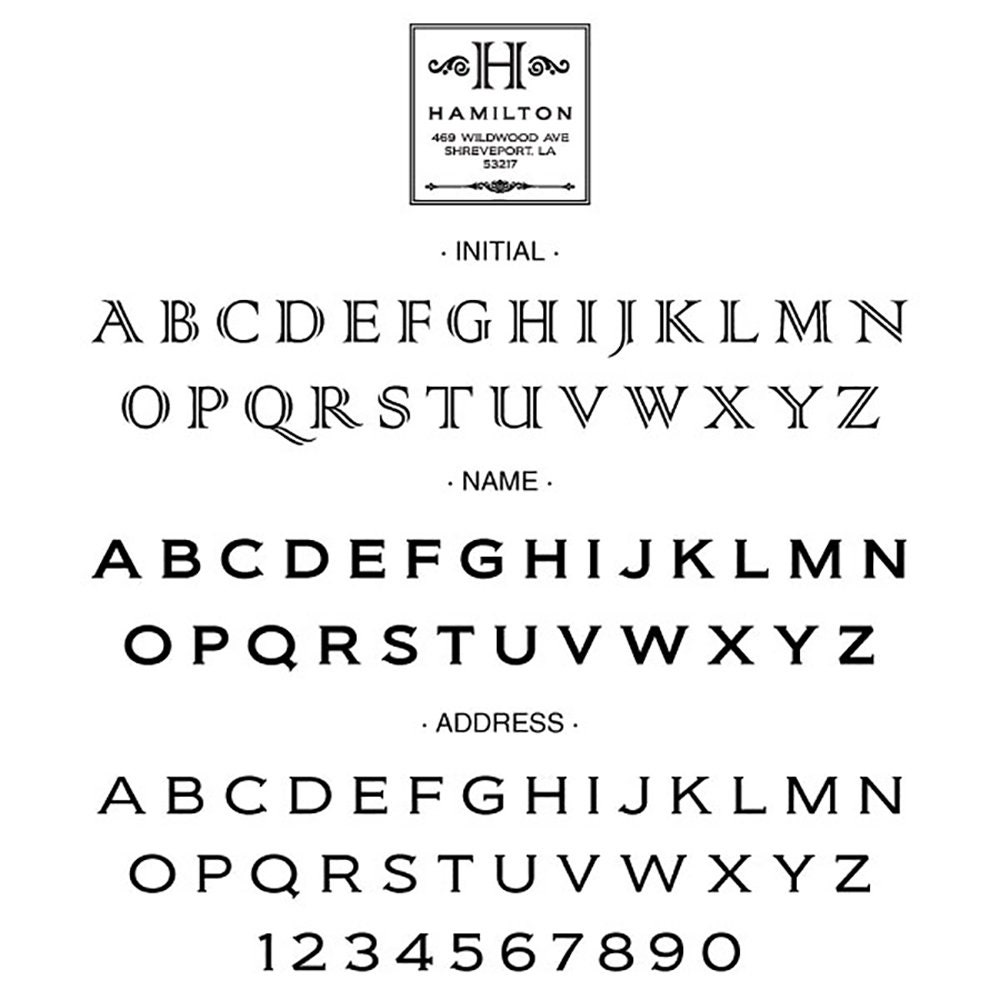 Custom Address Stamp Hamilton Design Three Designing Women - Etsy