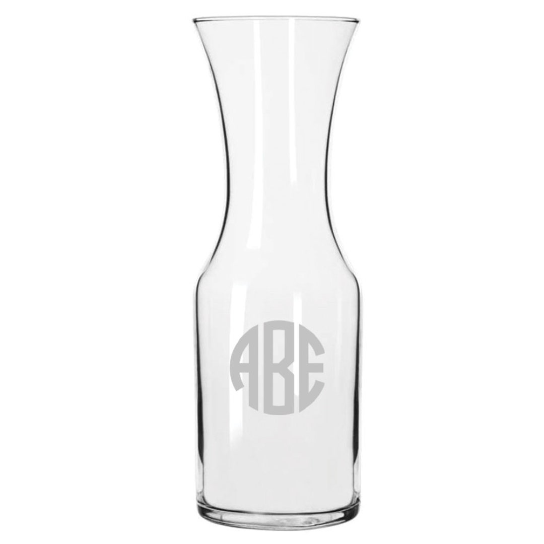 Personalized Engraved Glass Carafe - Custom Monogram for Outdoor ...