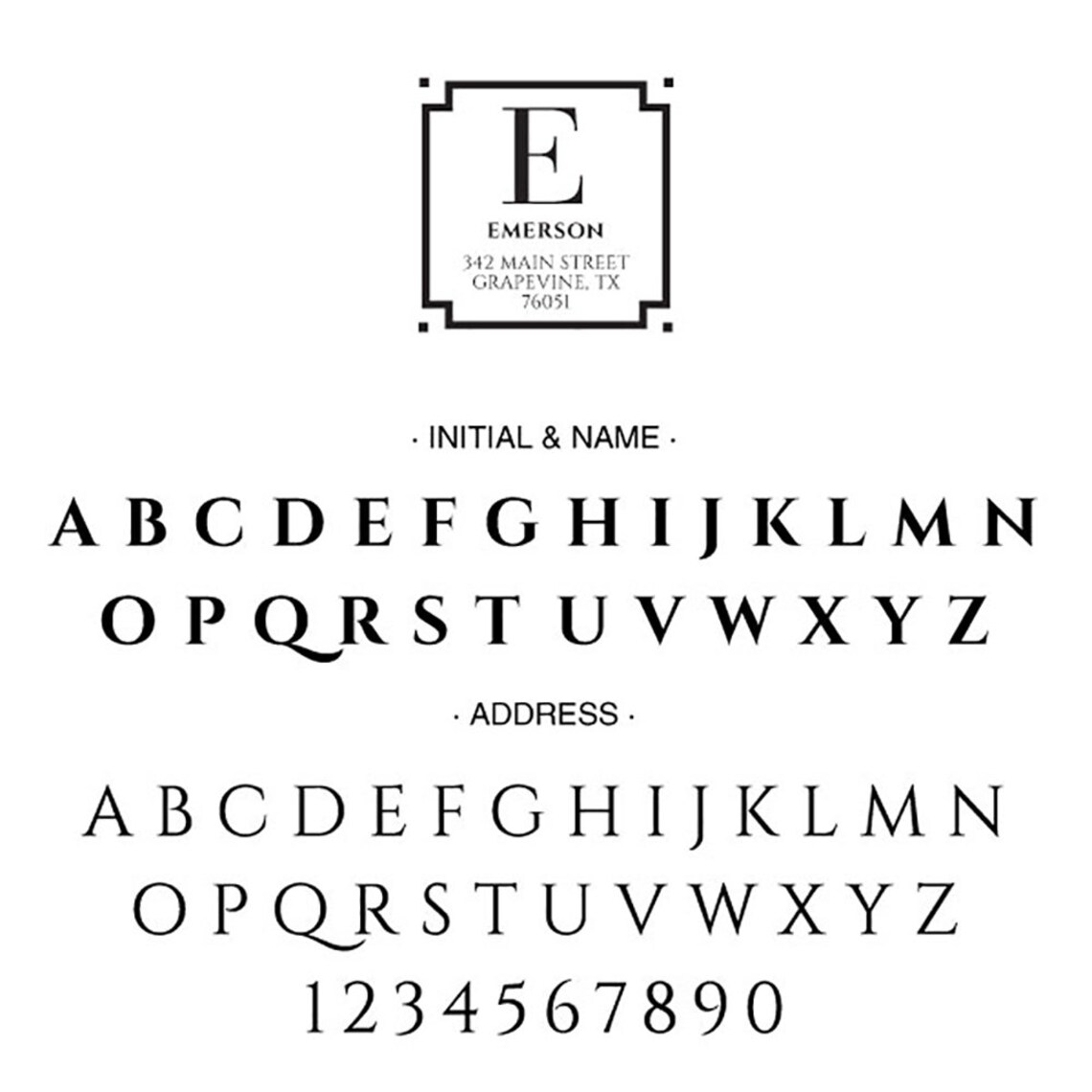 Custom Address Stamp Emerson Design Three Designing Women | Etsy