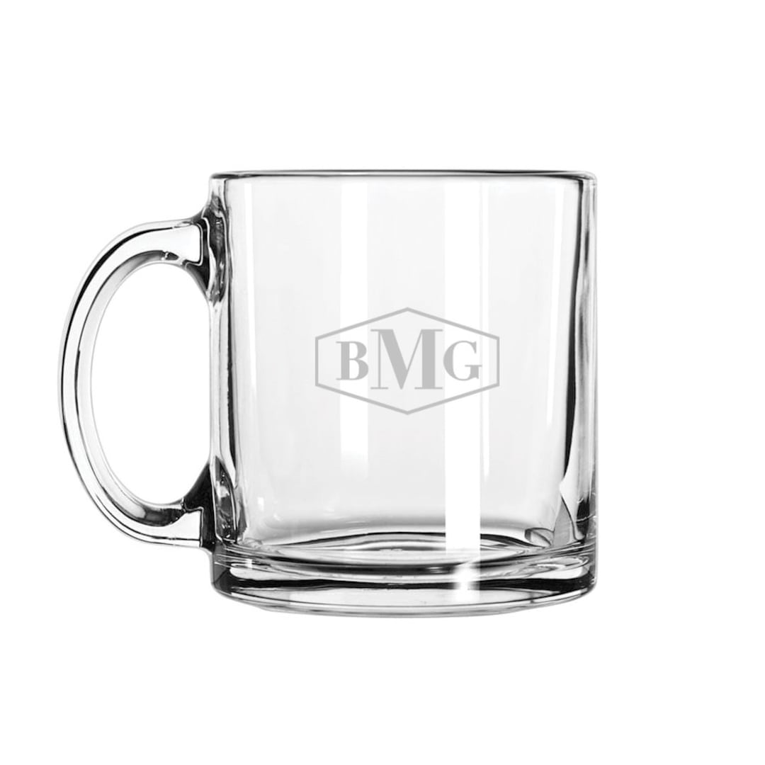 Personalized Engraved Glass Coffee Mug - Custom Gift for Birthday ...