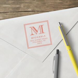 Custom Address Stamp Michaels Design - Three Designing Women ...