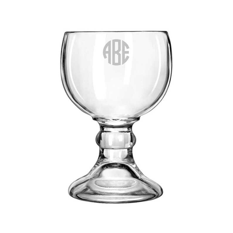 Personalized Engraved Glass Chalice Custom Monogram Barware | Etsy