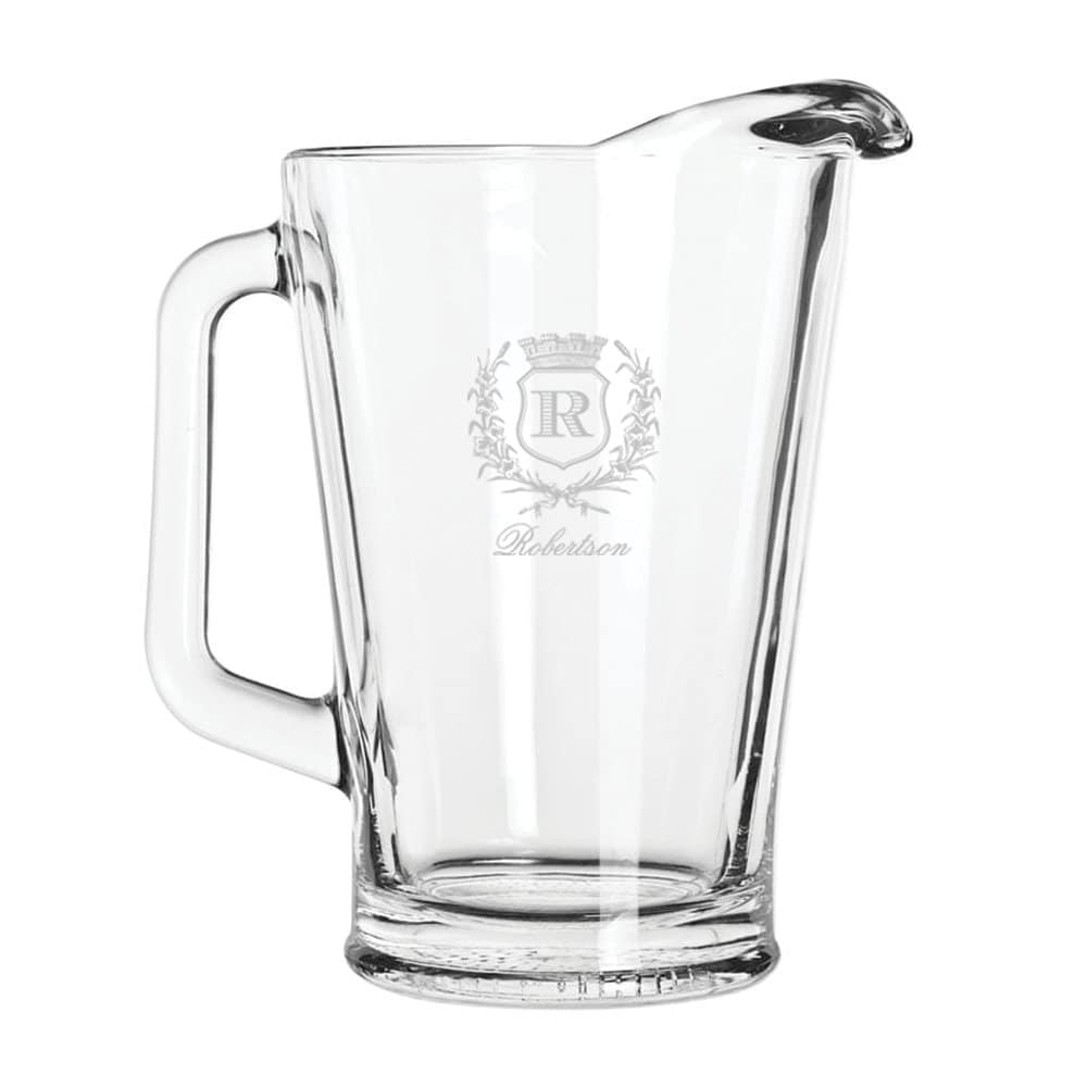 Personalized Engraved Glass Beer Pitcher Custom Monogram for | Etsy
