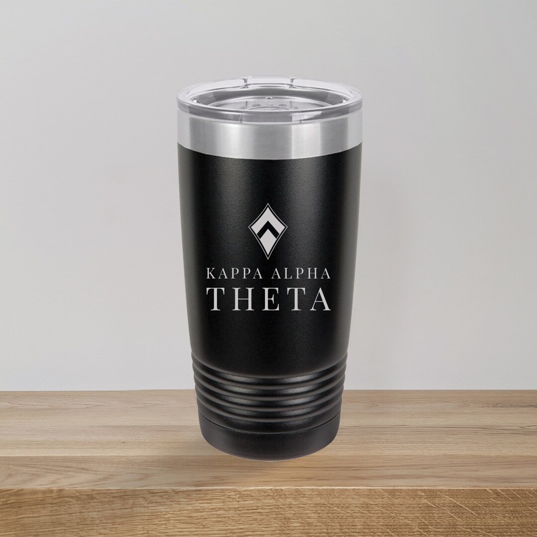 Kappa Alpha Theta Engraved 20 Oz Tumbler - Sorority Greek Custom Gift ...