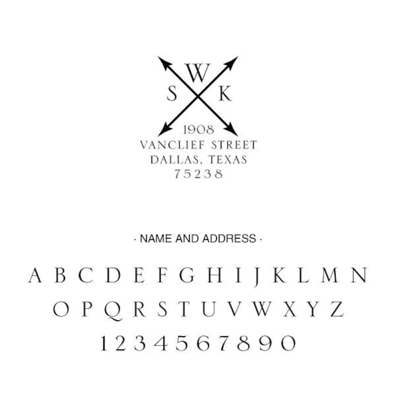 Custom Address Stamp Arrows Design Three Designing Women - Etsy