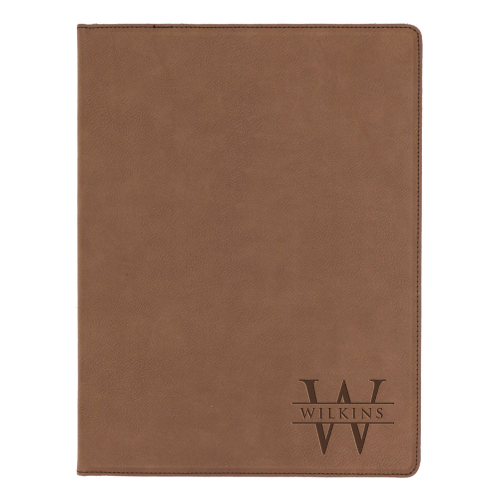 Custom Engraved Monogram Portfolio Personalized Gift for | Etsy