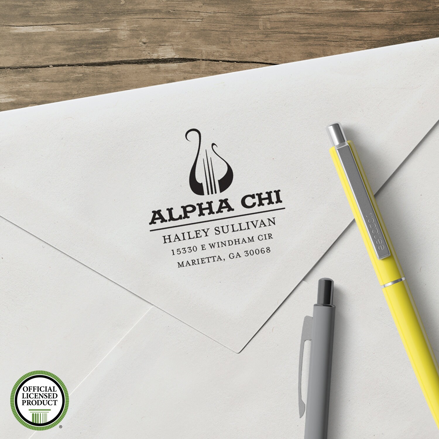 Choose From 16 Sororities Custom Sorority Address Stamp | Etsy