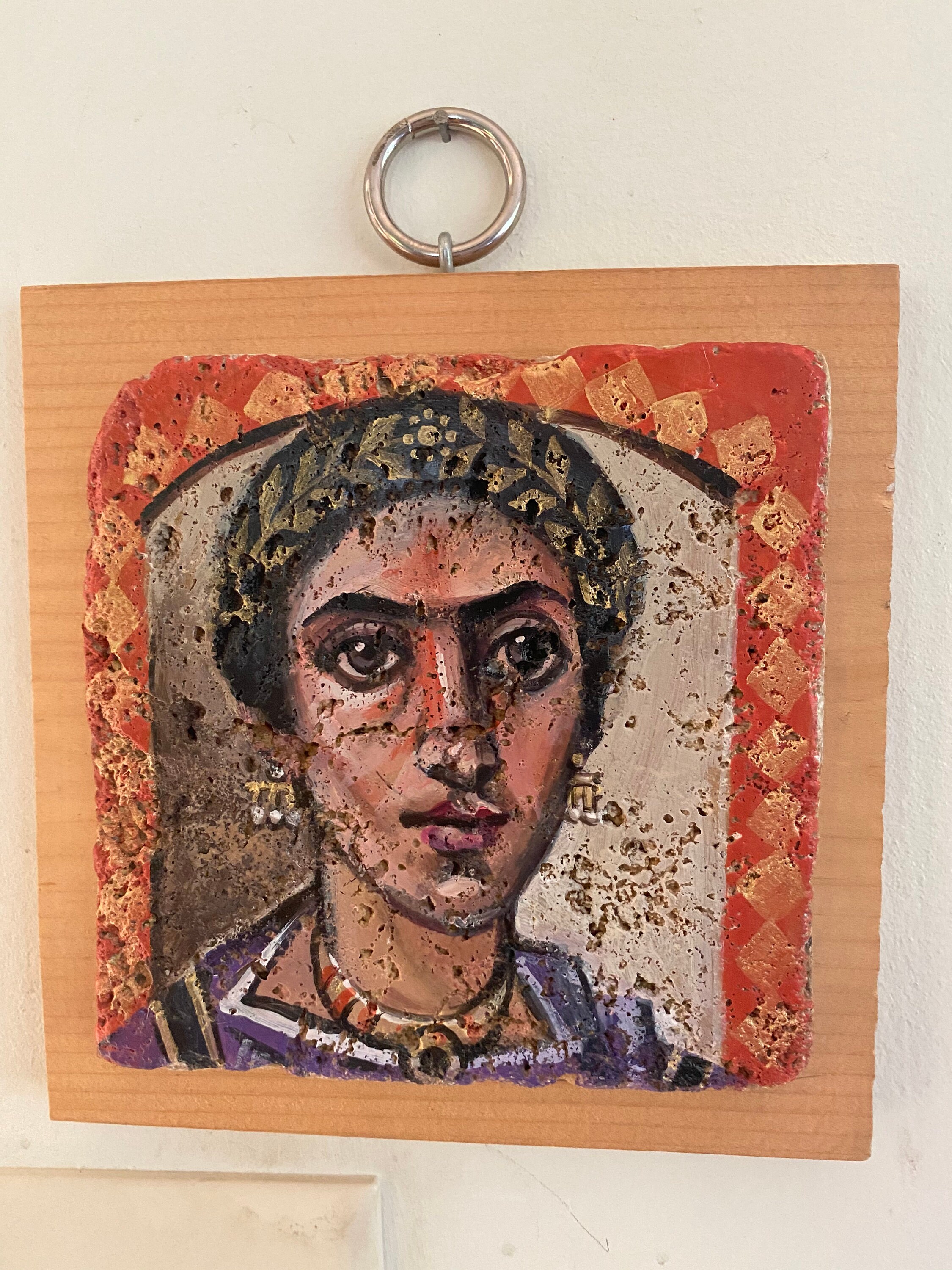 Fresco clásico de una mujer romana retrato religioso de Fayum | Etsy