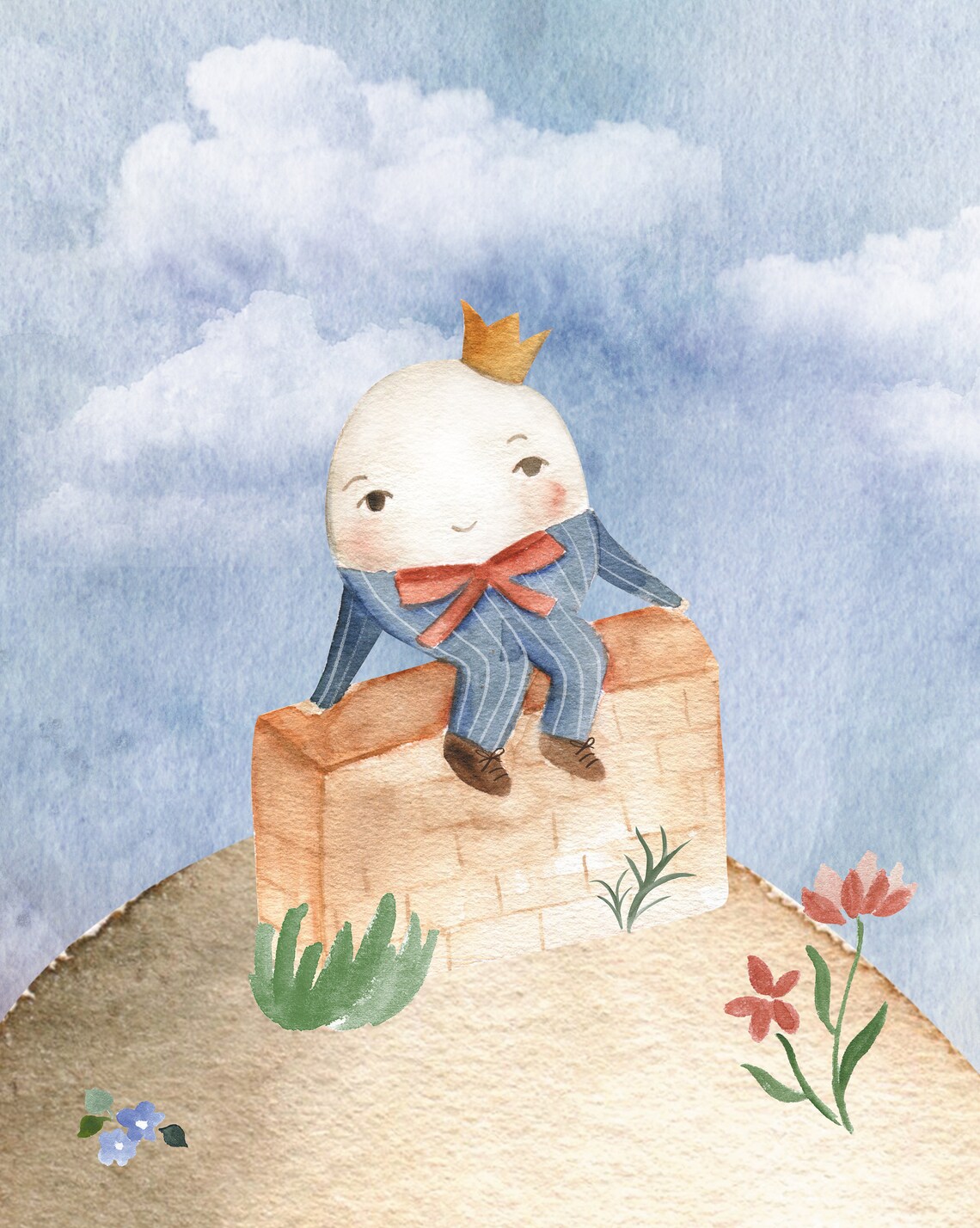 Humpty Dumpty on the Wall Picture for Baby Room Nursery | Etsy