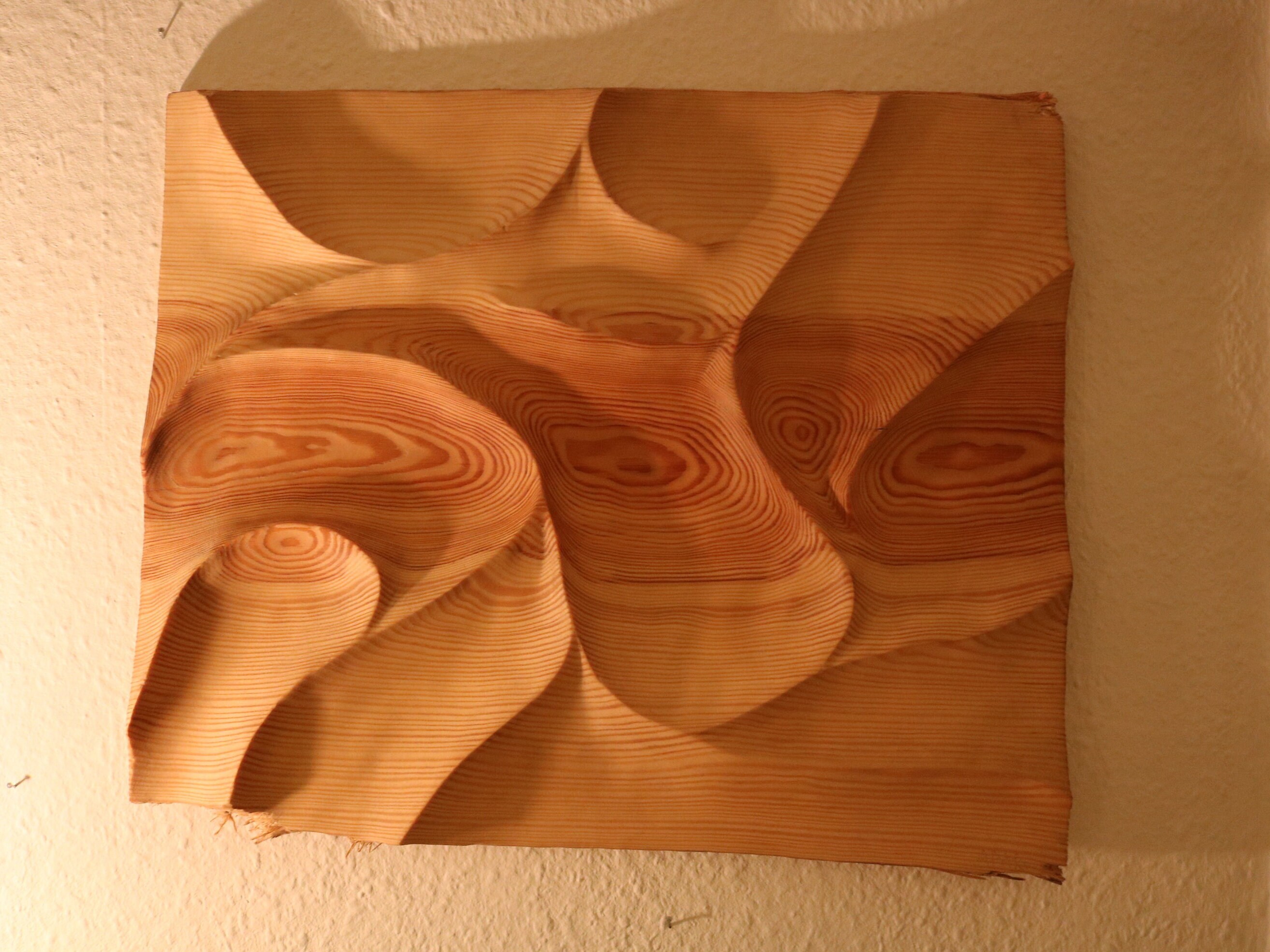 Modern WAVY WOODEN PINE Wave Art Deco Wallhanging Geometric Home Relief ...