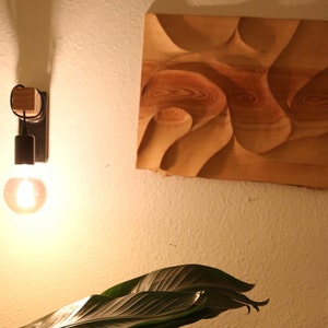 Modern WAVY WOODEN PINE Wave Art Deco Wallhanging Geometric Home Relief ...