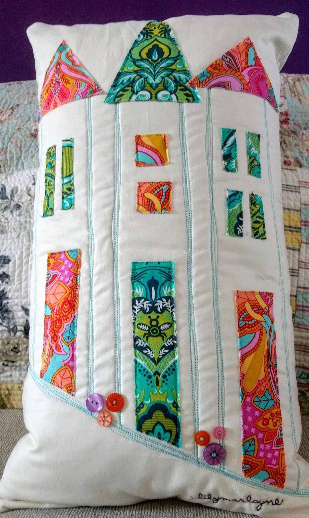 Quilted Funky Rowhouse Pattern - Etsy