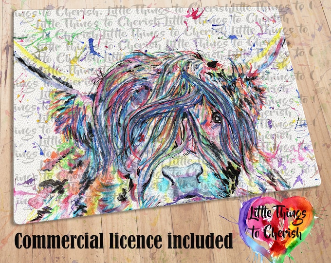 Highland Cow Clipart Cow Graphics Rainbow Cow Clip Art - Etsy