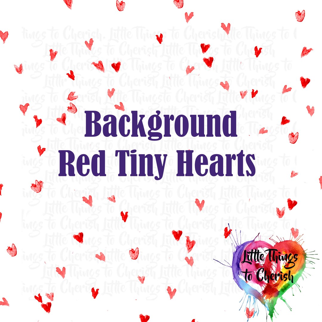 Tiny Red Hearts Background for Use With Little Things to - Etsy UK