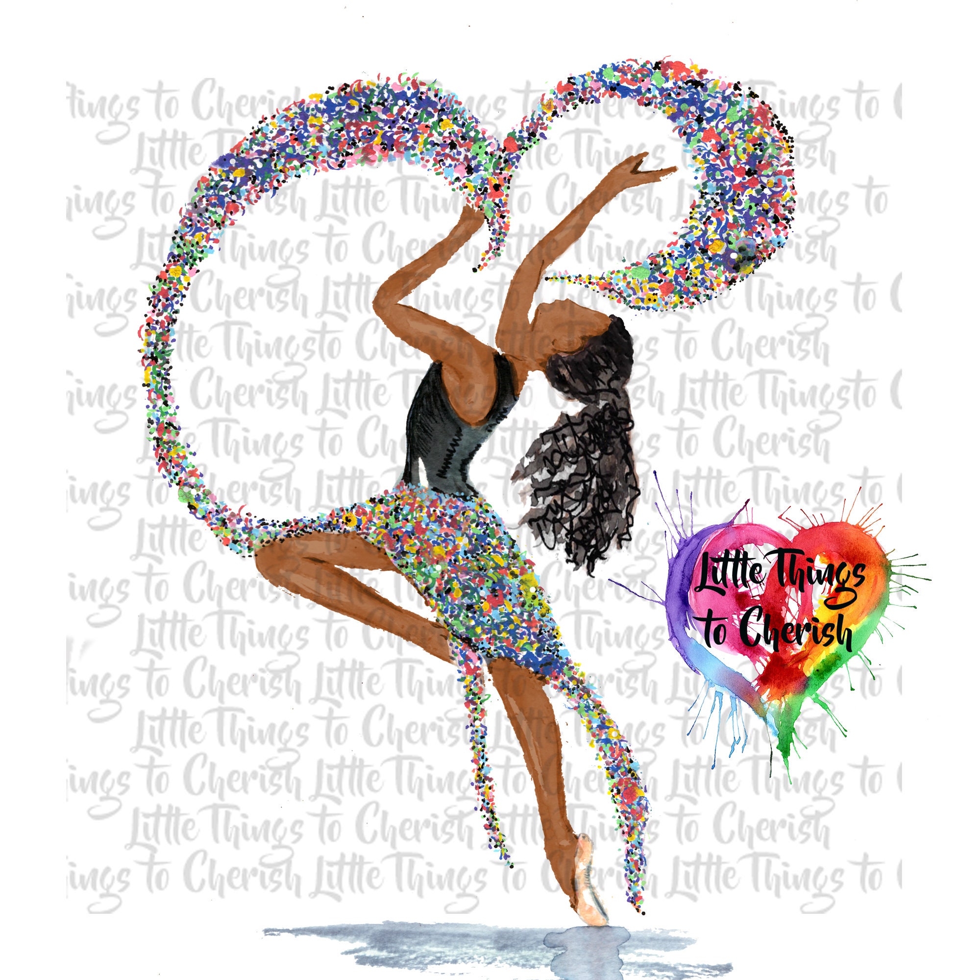 Dancer Dark Hair A& Skin ballet Rainbow Dancer Ballet - Etsy UK